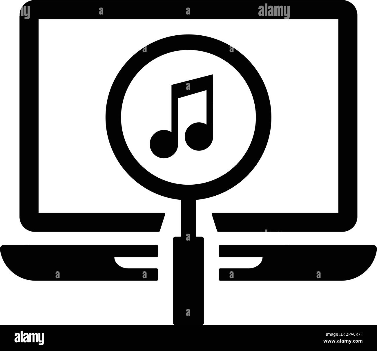 Music search, audio song icon. Flat style vector EPS use in ...
