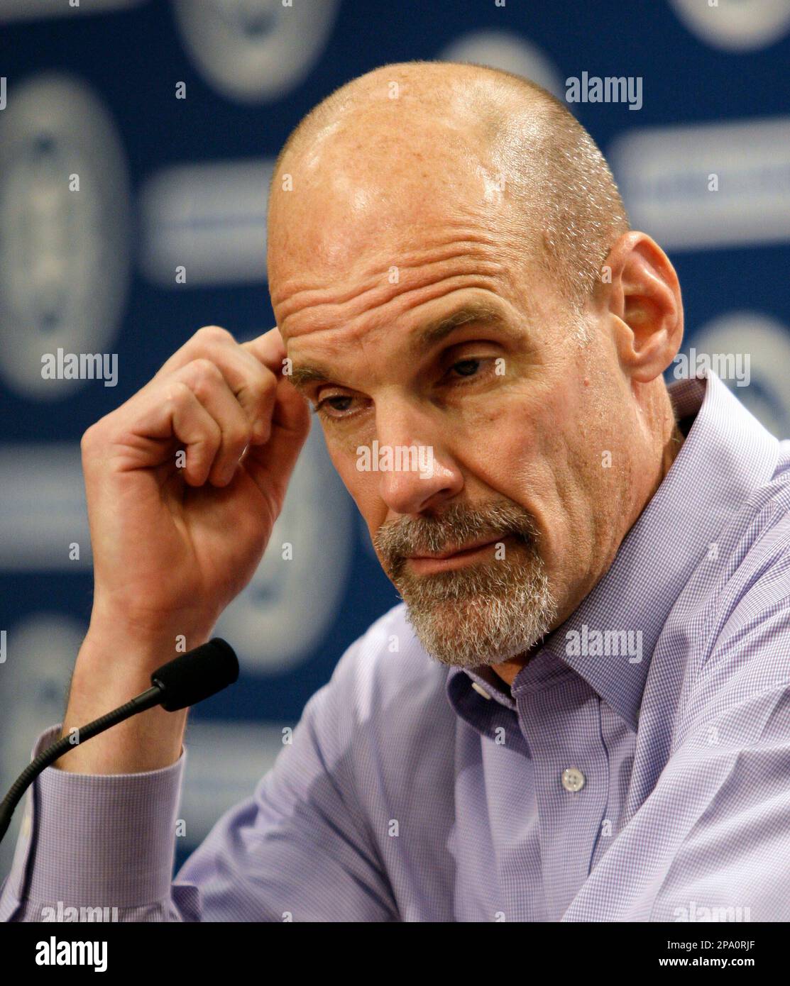 Seattle Mariners fired general manager Bill Bavasi addresses a news ...