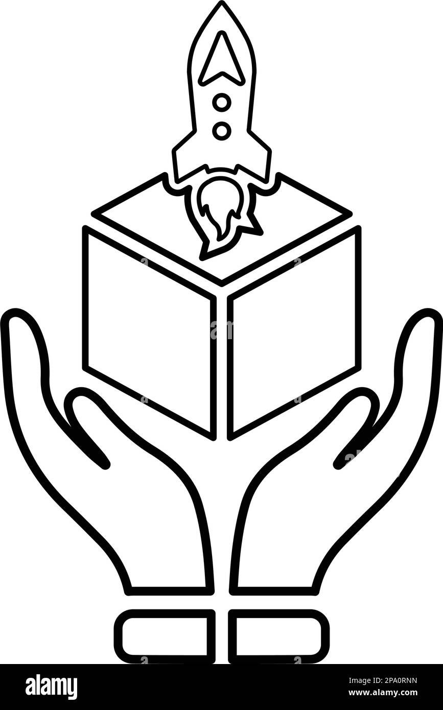 New, product launch icon. Flat style vector EPS use in infographics,web ...