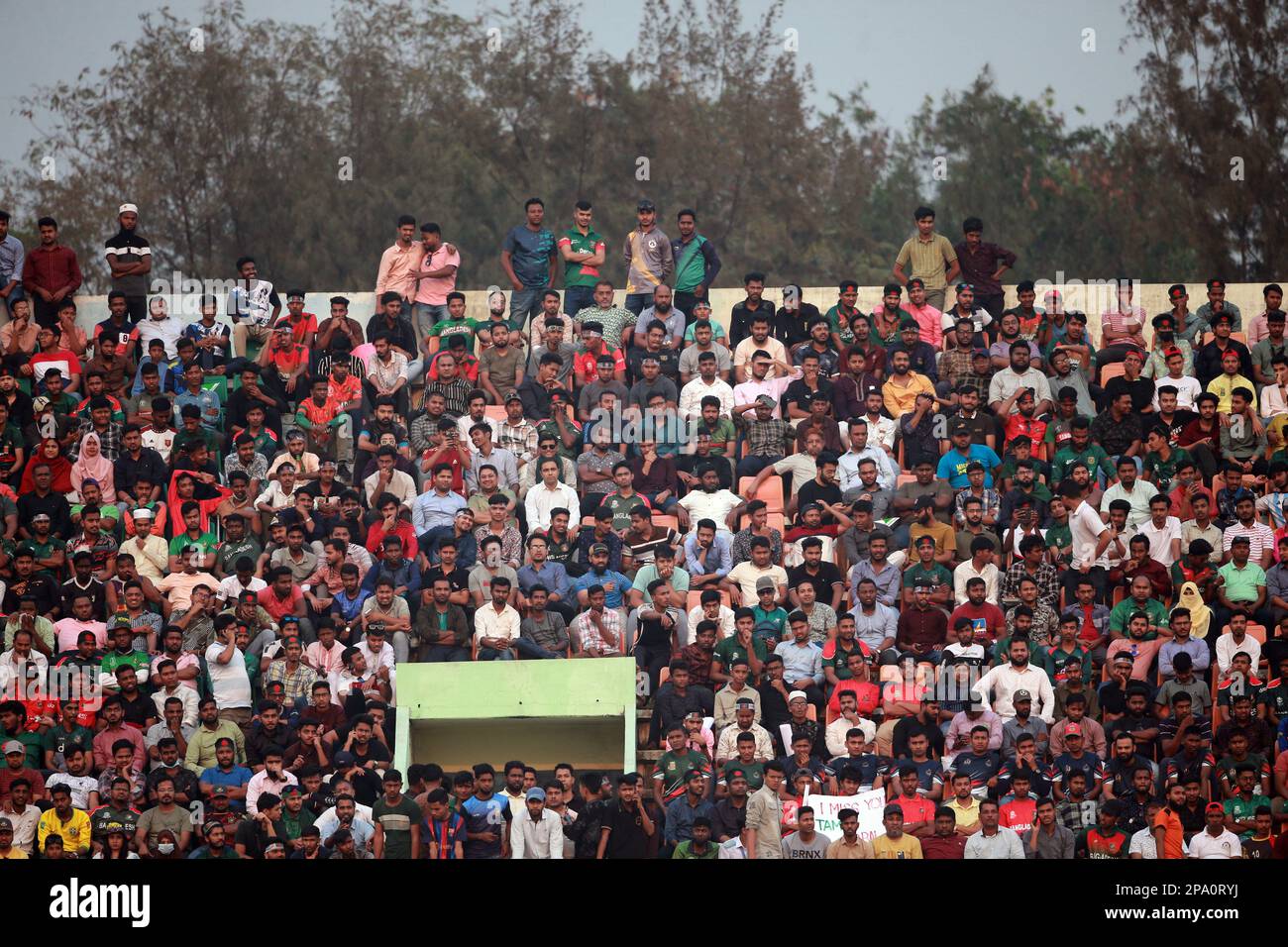 Spectators during Bangladesh-England 1st T20I match of three match ...