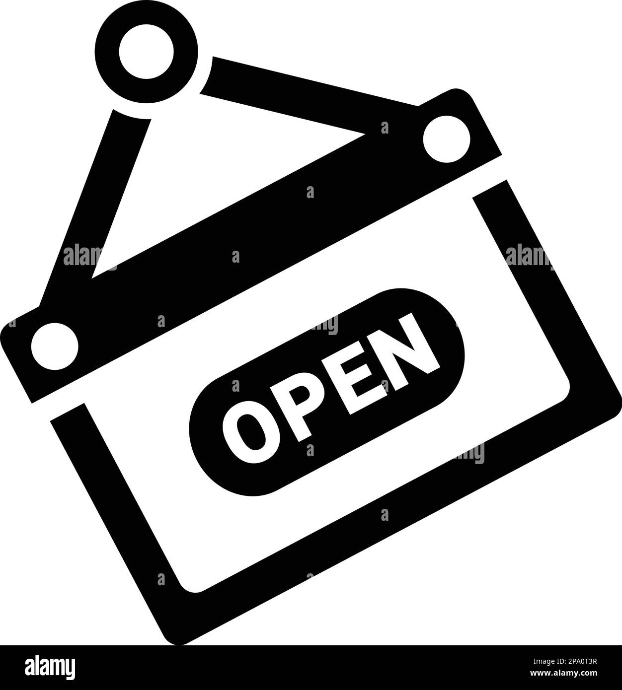 Open sign icon, vector graphics. Use for commercial, print media, web ...