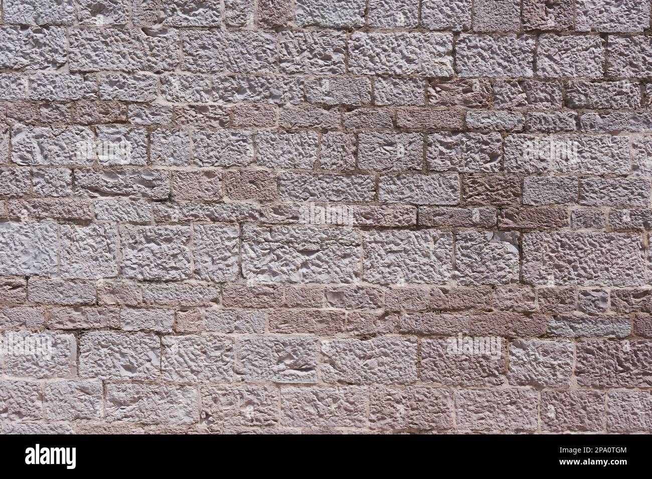 Brick wall, beige shell rock. Repeating stone texture background Stock ...
