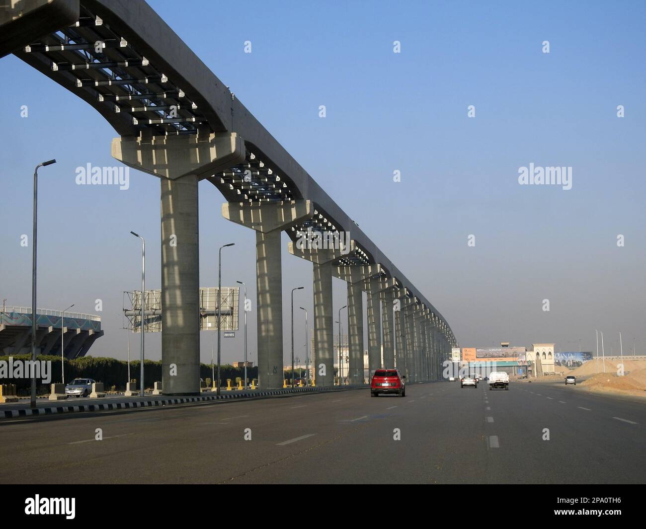 Cairo, Egypt, March 11 2023: Cairo monorail site that is under ...