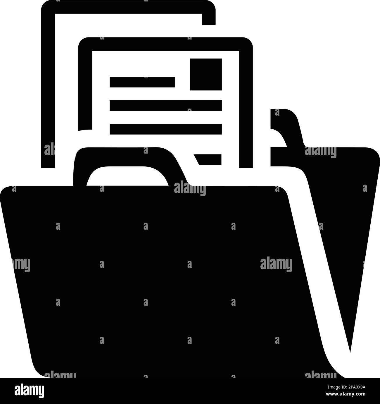 Documents, portfolio icon use in mobile and app development or ...