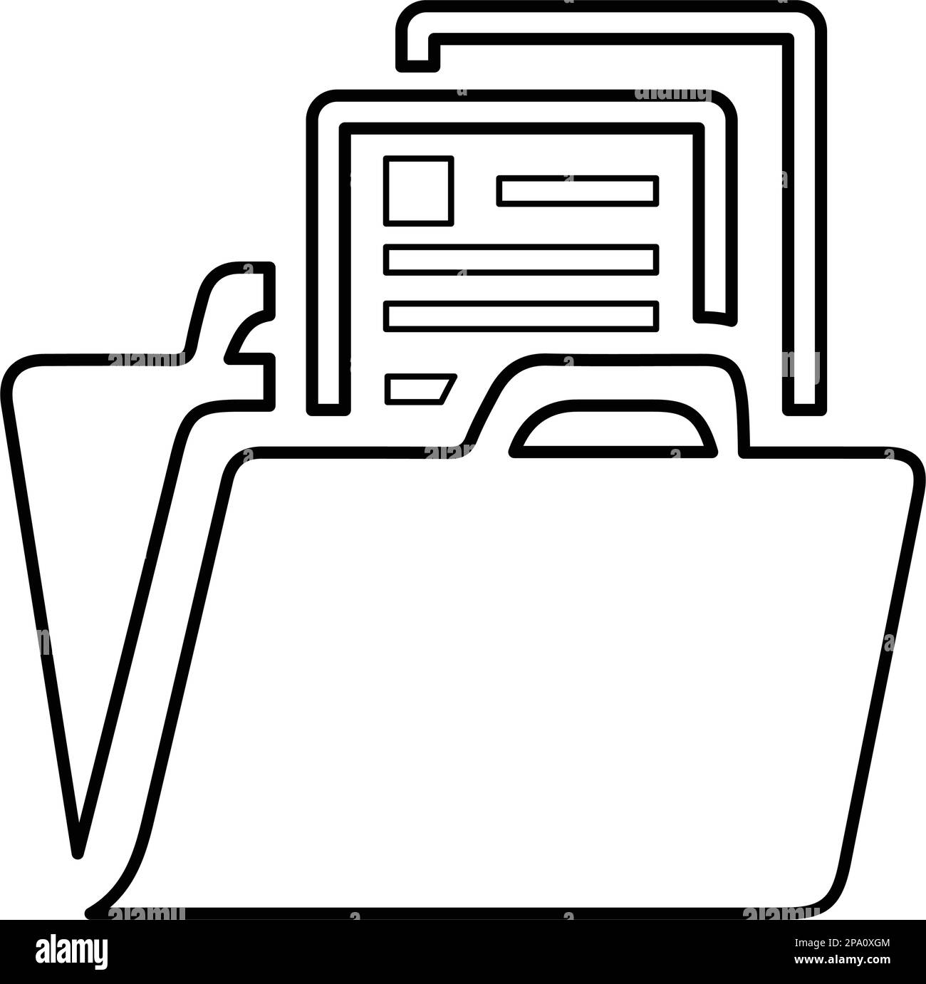 Documents, portfolio icon use in mobile and app development or ...