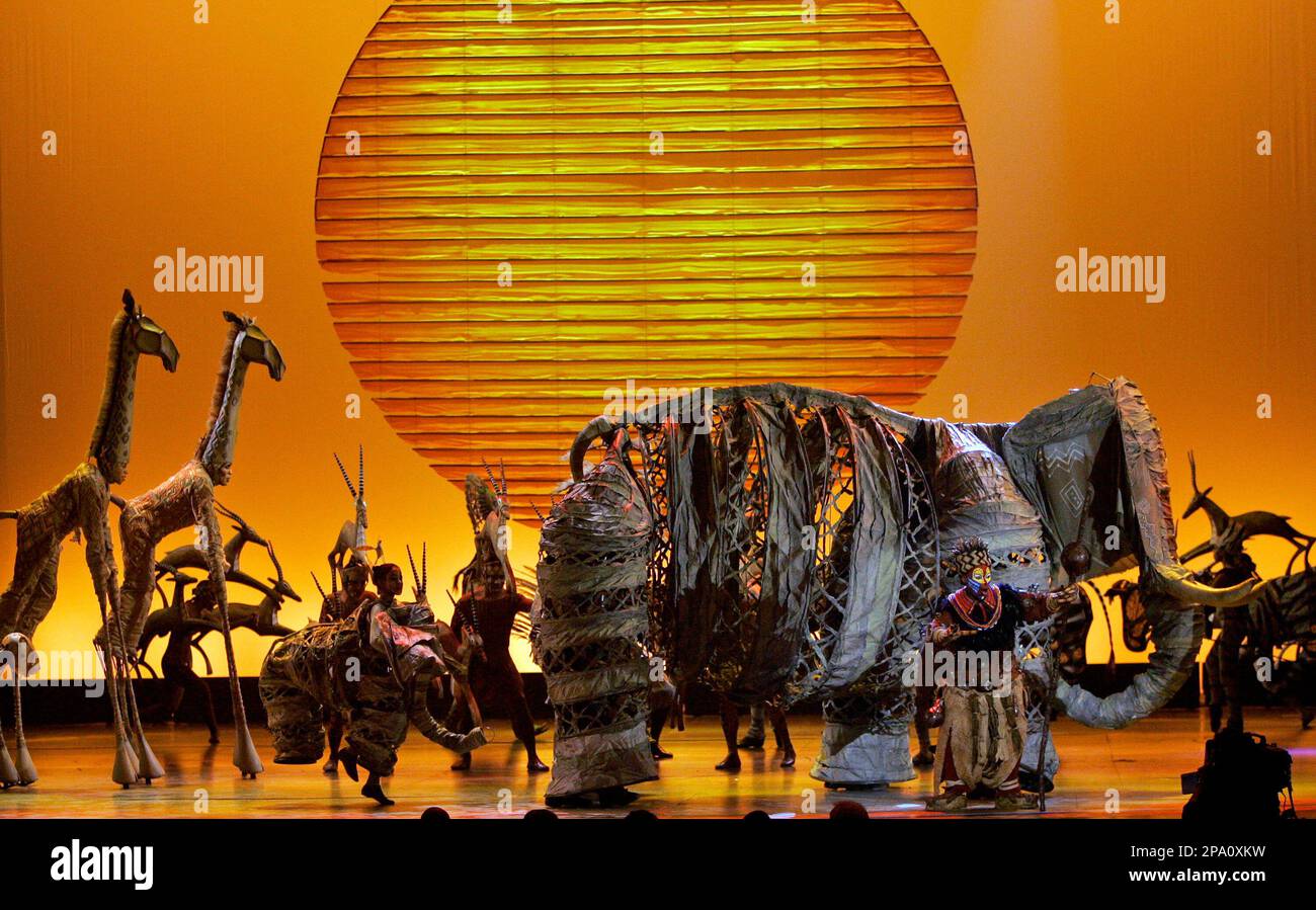 The cast of the musical "The Lion King" performs at the 62nd Annual ...