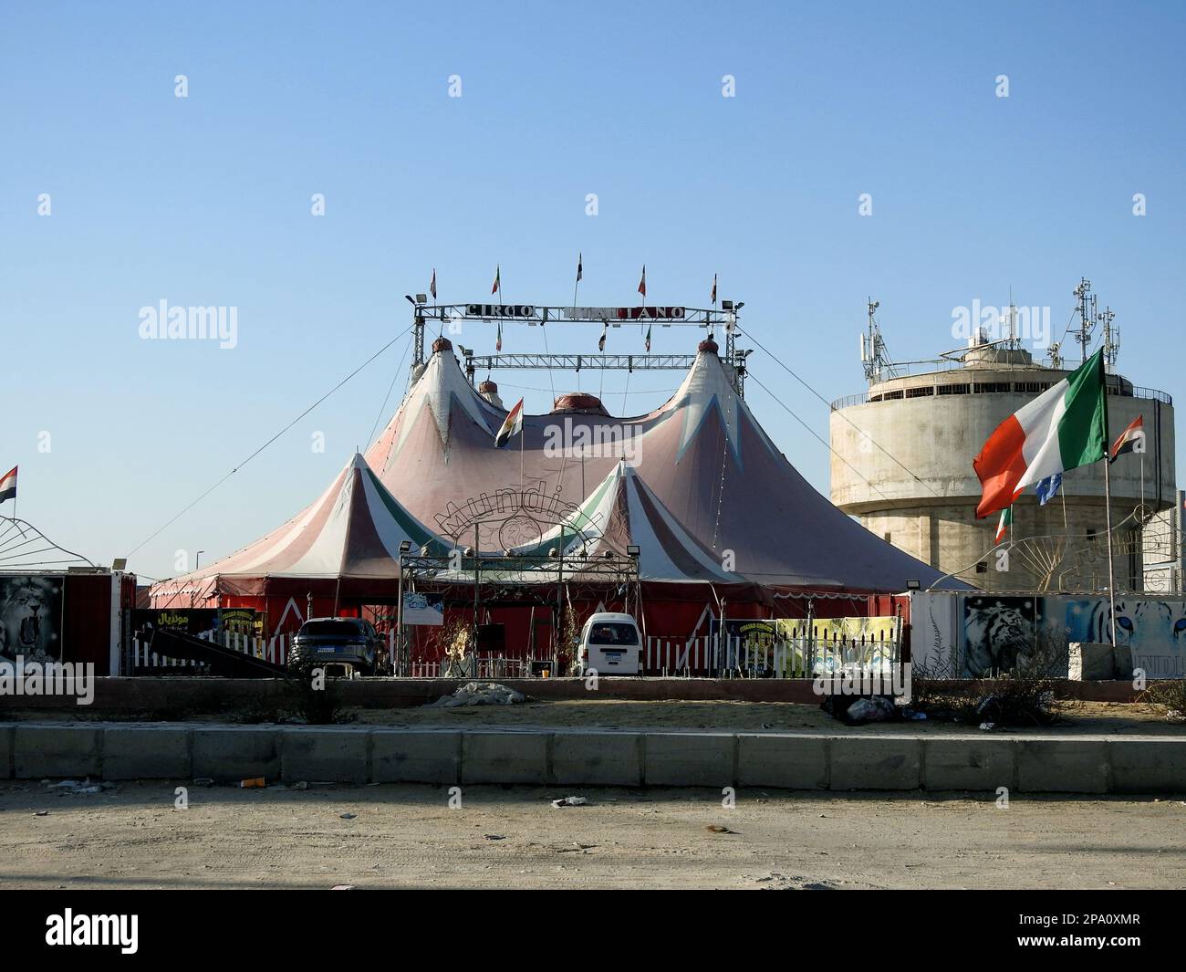 Cairo, Egypt, March 11 2023: Mundial circo Italiano, The Italian circus ...