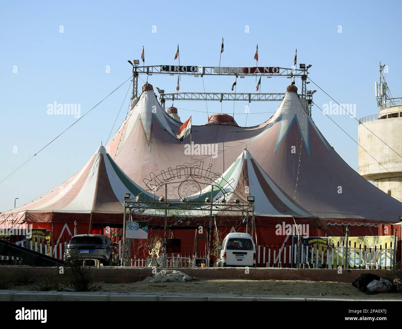Cairo, Egypt, March 11 2023: Mundial circo Italiano, The Italian circus ...
