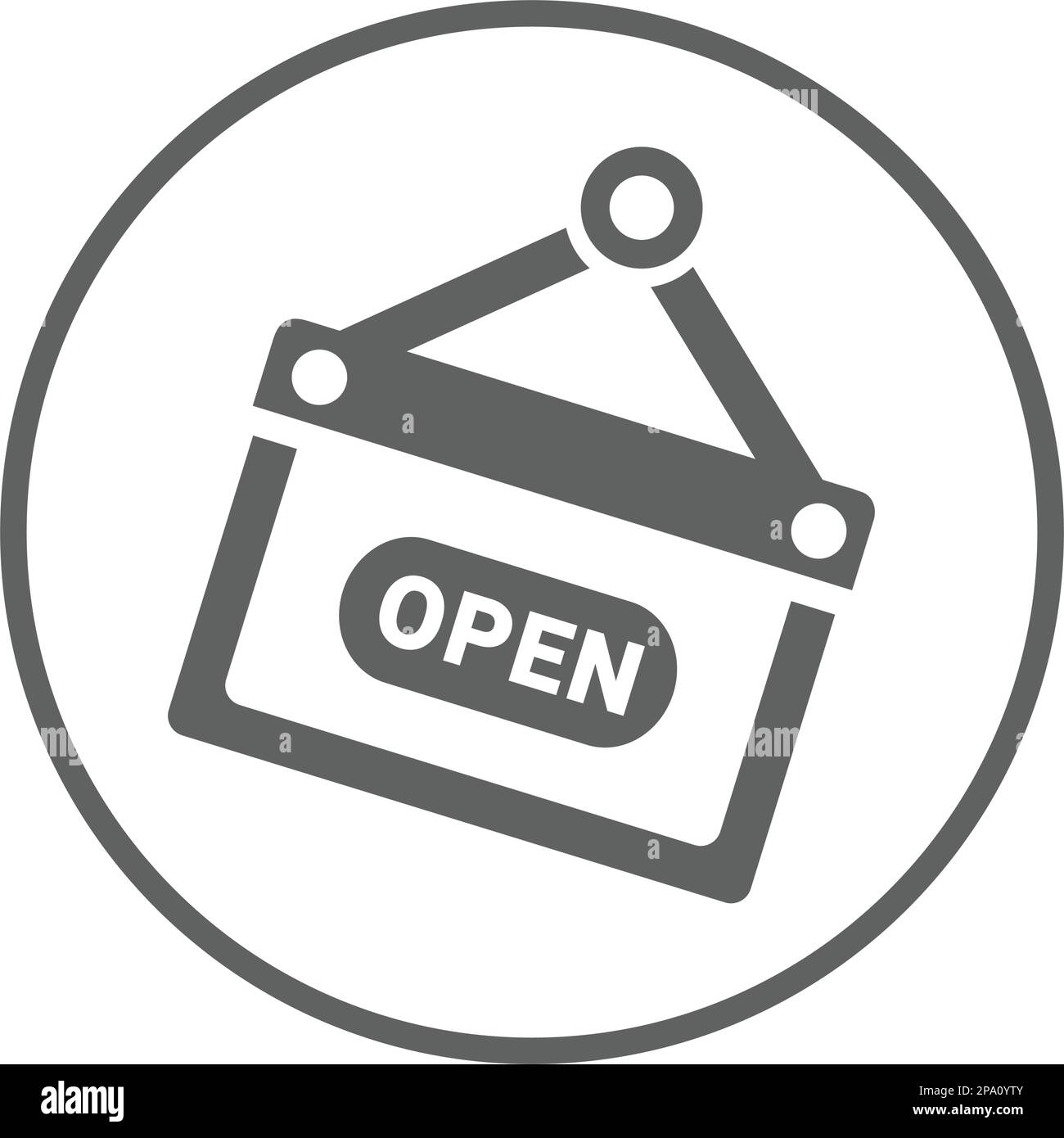 Open sign icon, vector graphics. Use for commercial, print media, web ...