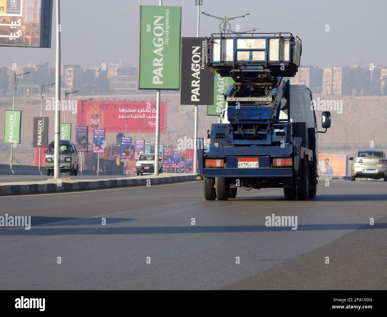 Cairo, Egypt, March 11 2023: a service maintenance truck vehicle with a ...