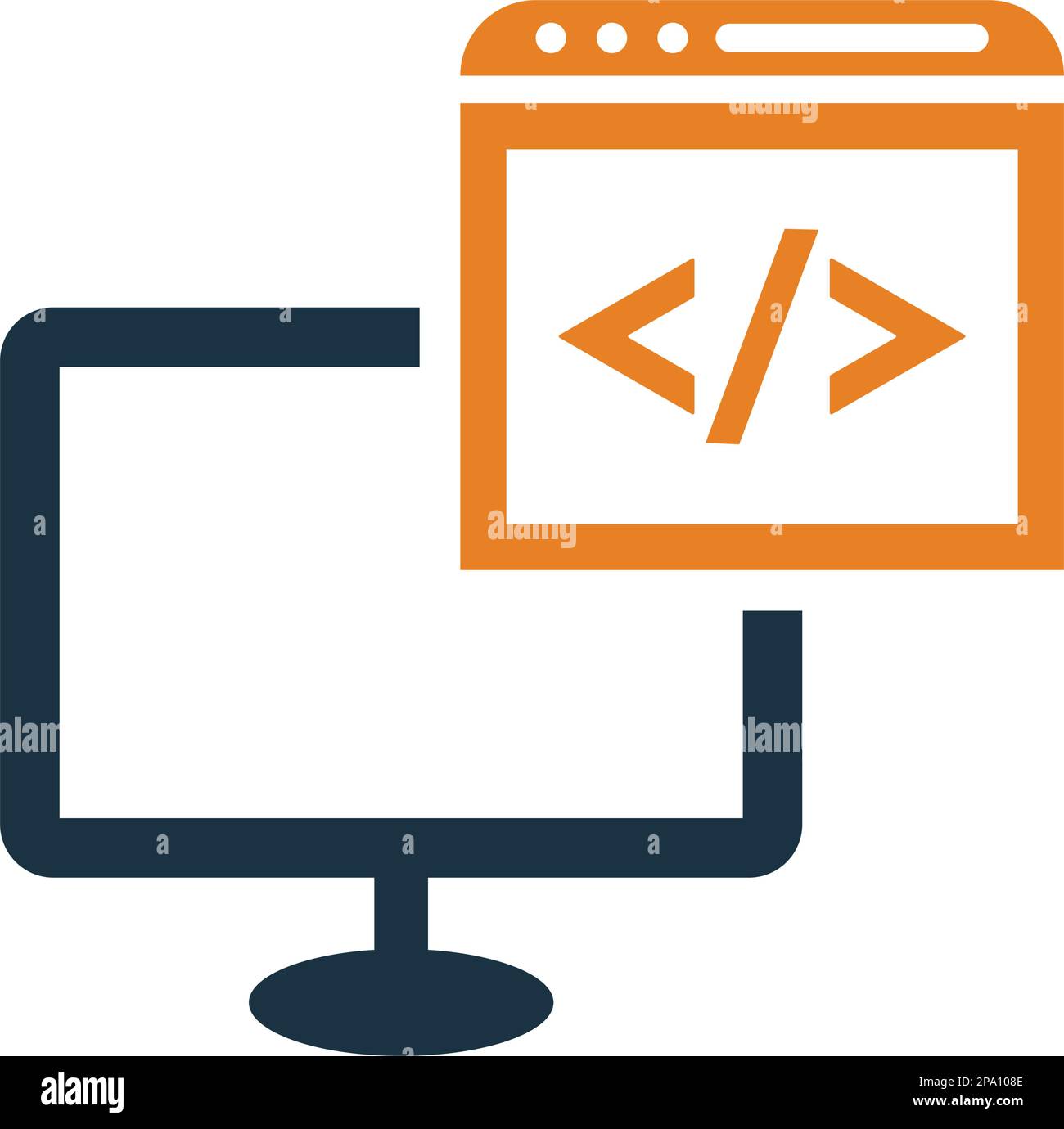 Programming Coding Icon Is Use In Designing And Developing Websites