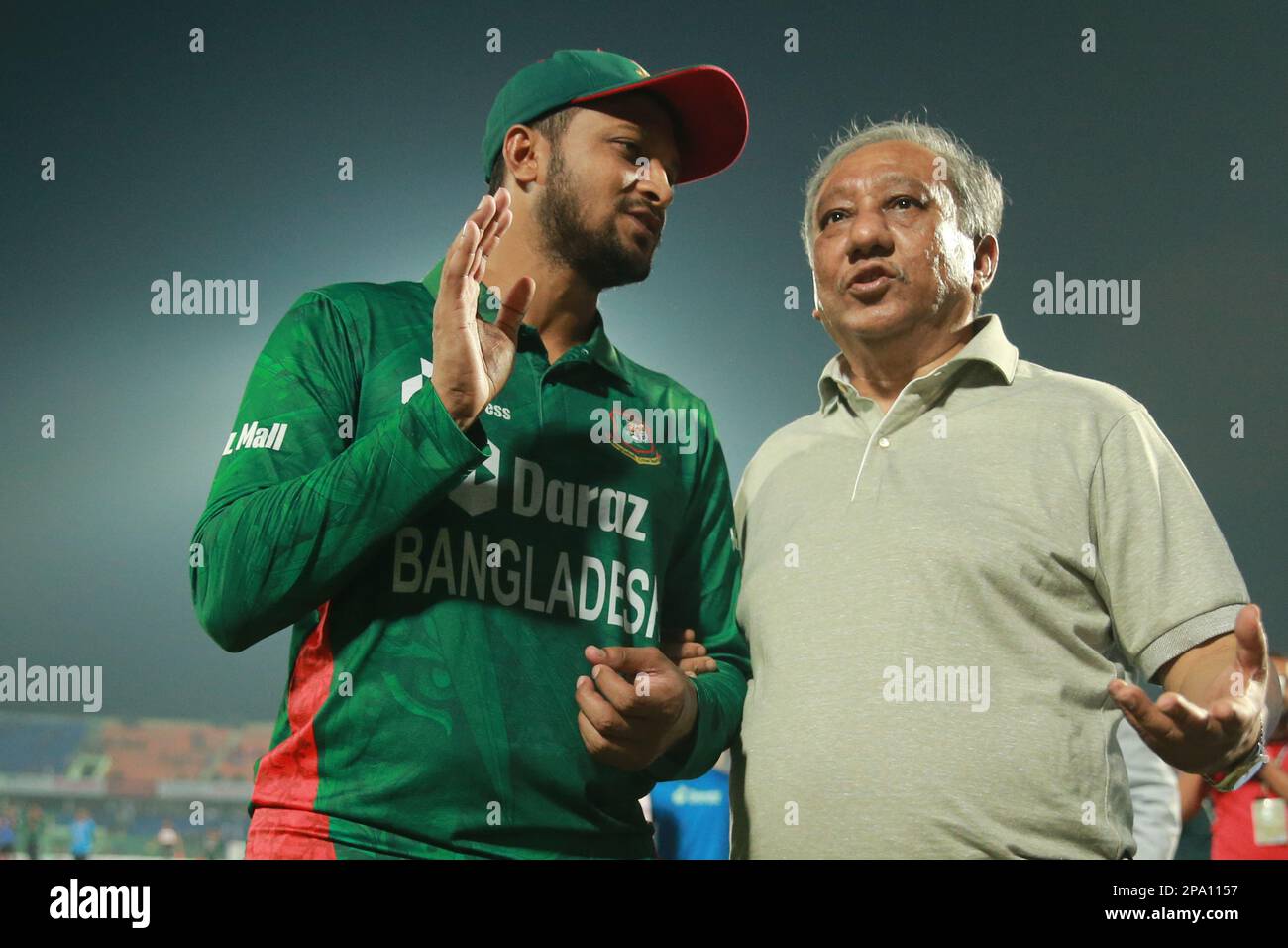 Tiger Captain Shakib Al Hasan and BCB President Nazmul Hasan after ...