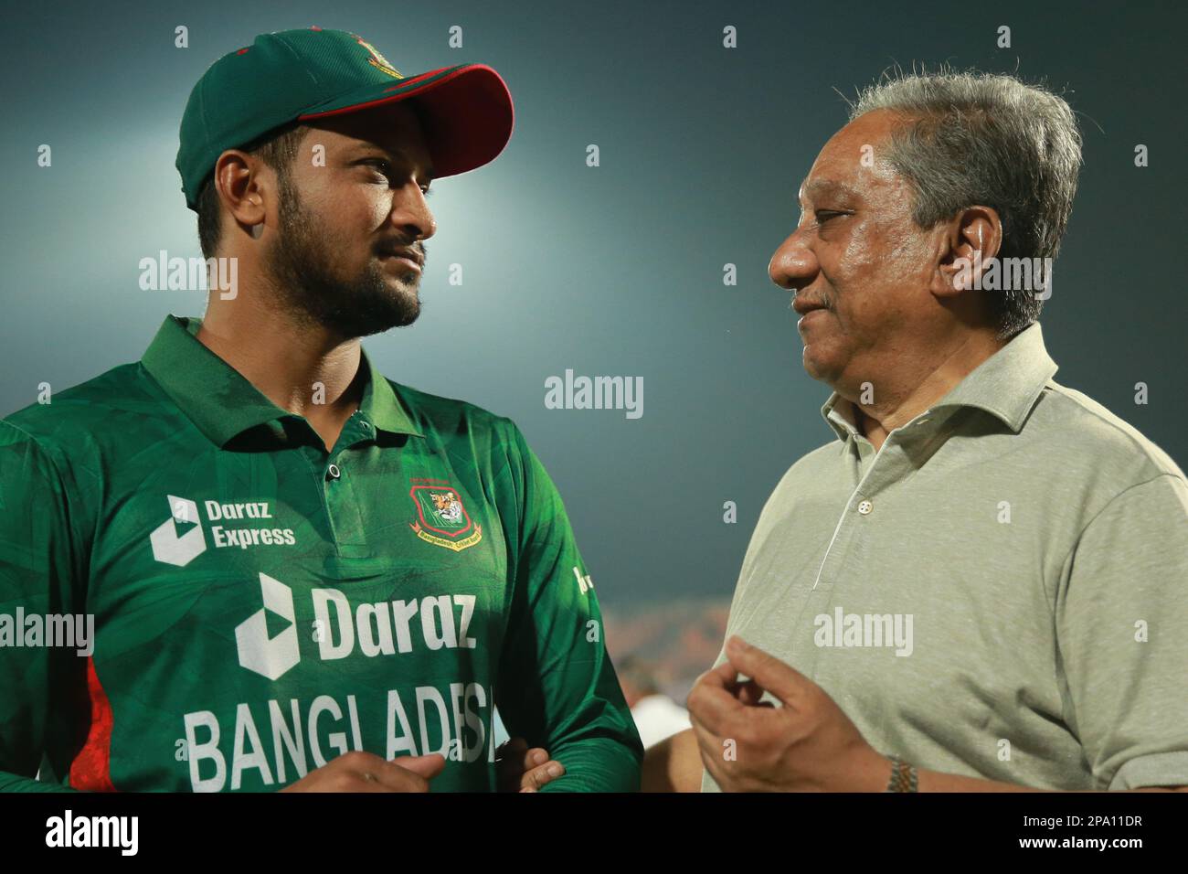 Tiger Captain Shakib Al Hasan and BCB President Nazmul Hasan after ...