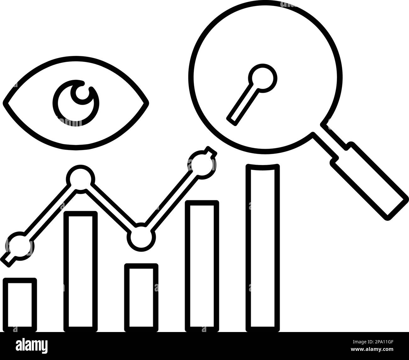 Prediction, research icon use in mobile and app development or ...