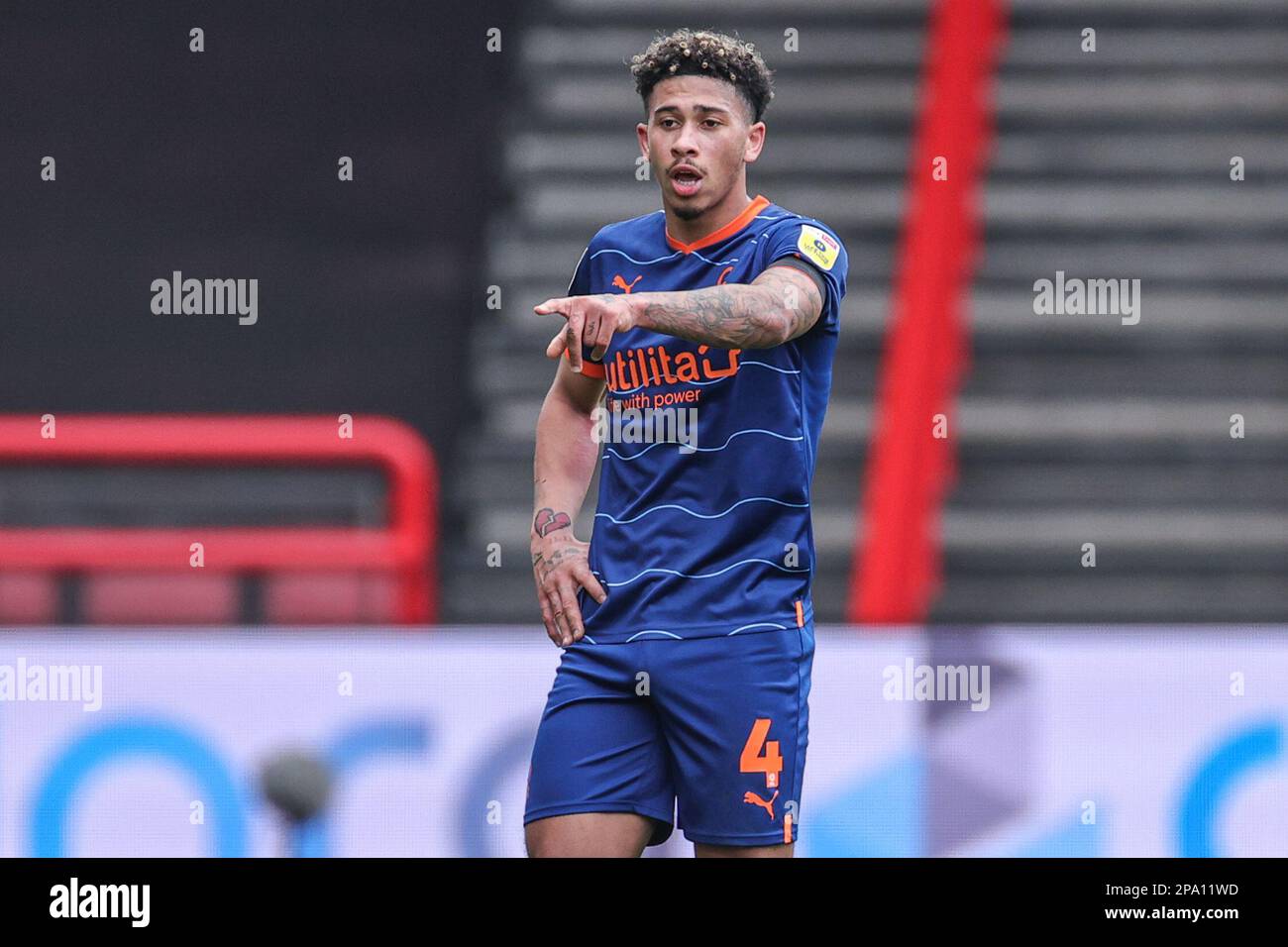 Bristol, UK. 11th Mar, 2023. Jordan Lawrence-Gabriel #4 of Blackpool ...