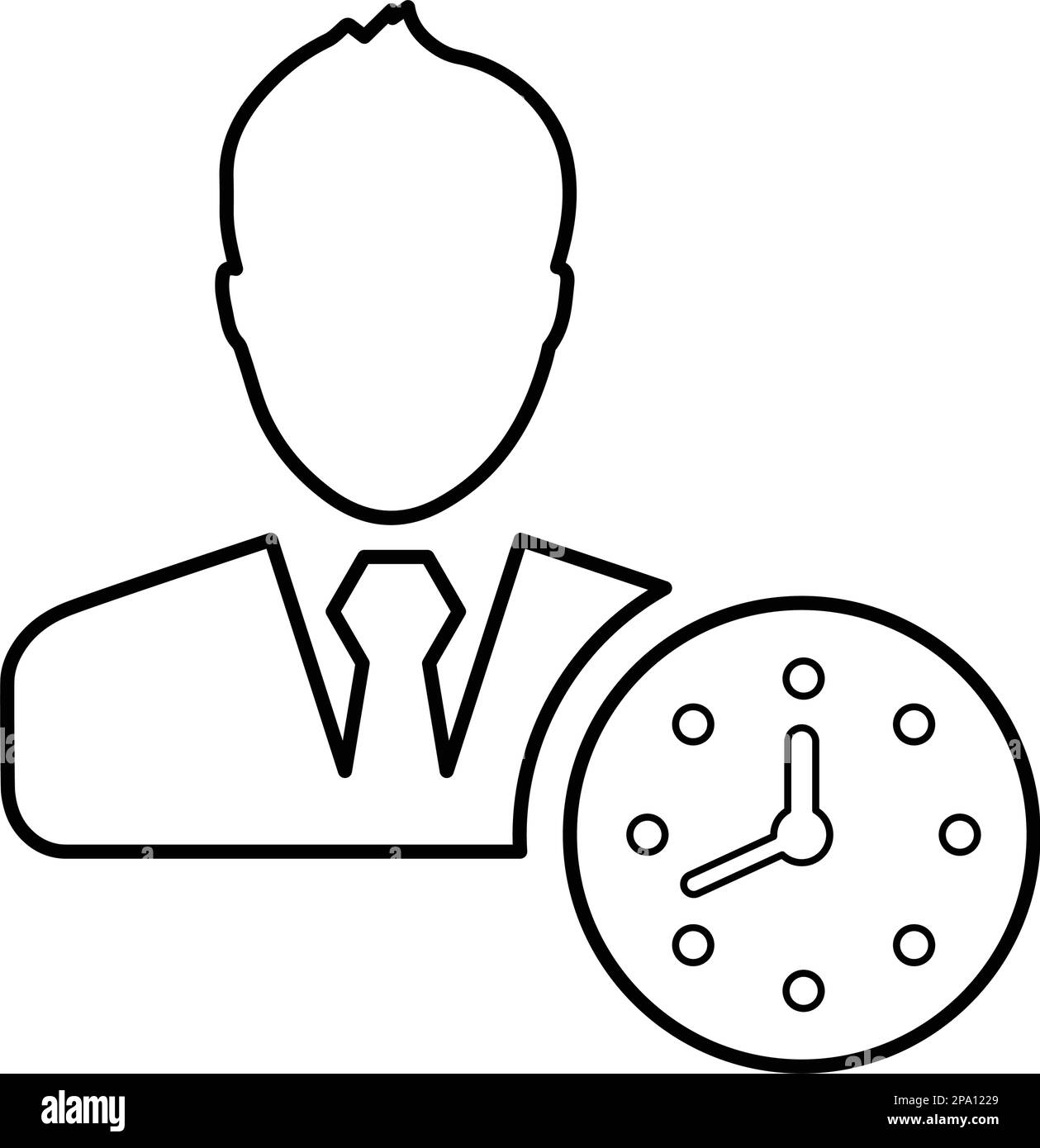 Punctuality, schedule icon. Fully editable vector EPS use for printed ...