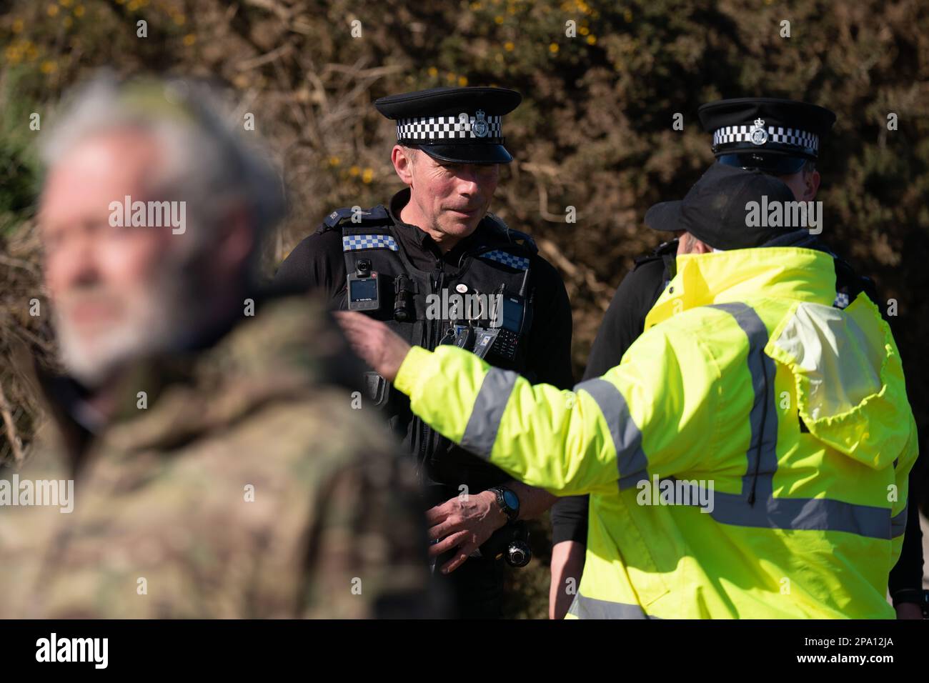 Police on the scene as the house of local resident Sue (surname not ...