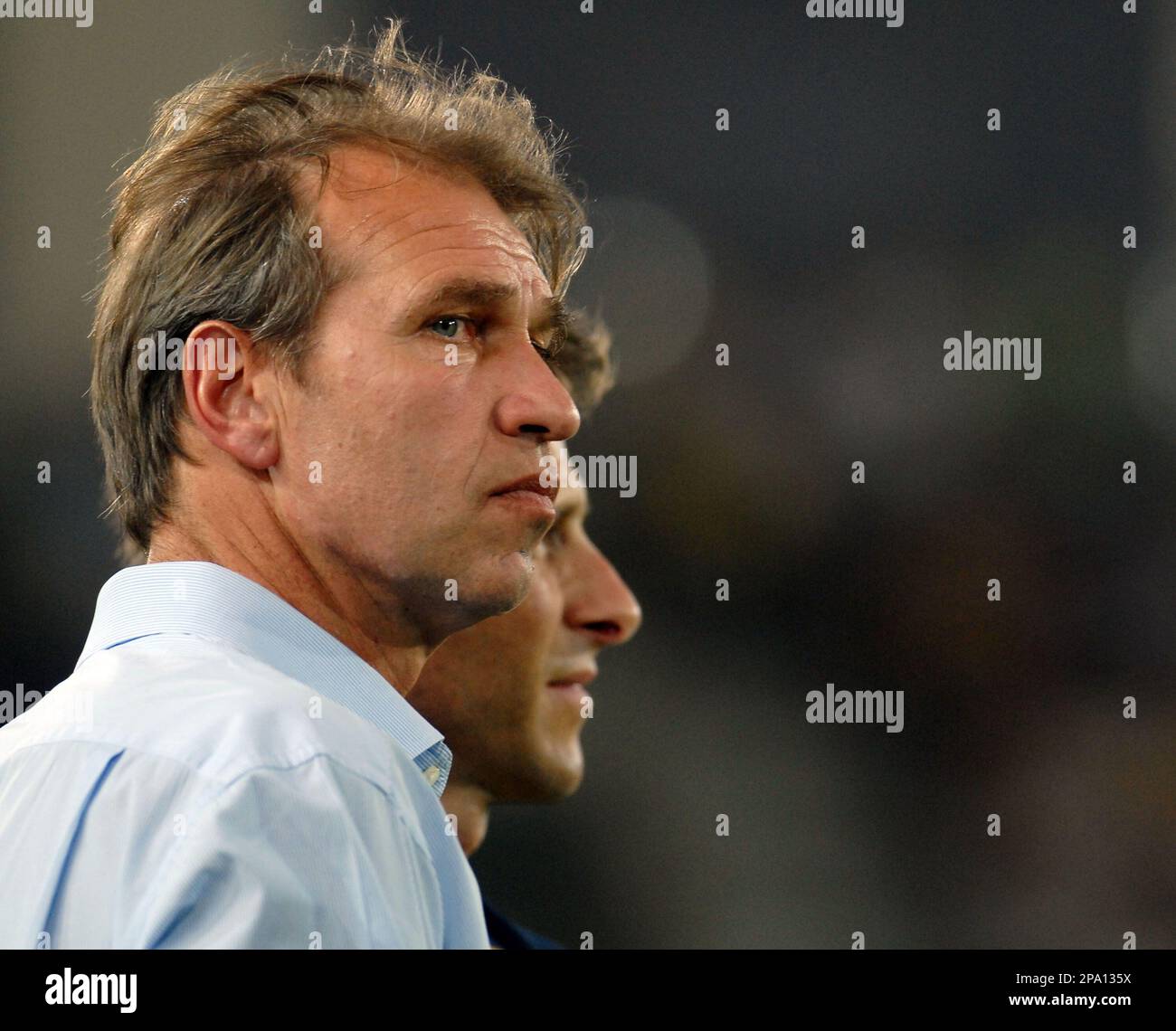 Australia's team coach Peter Verbeek watches a 2010 World Cup ...