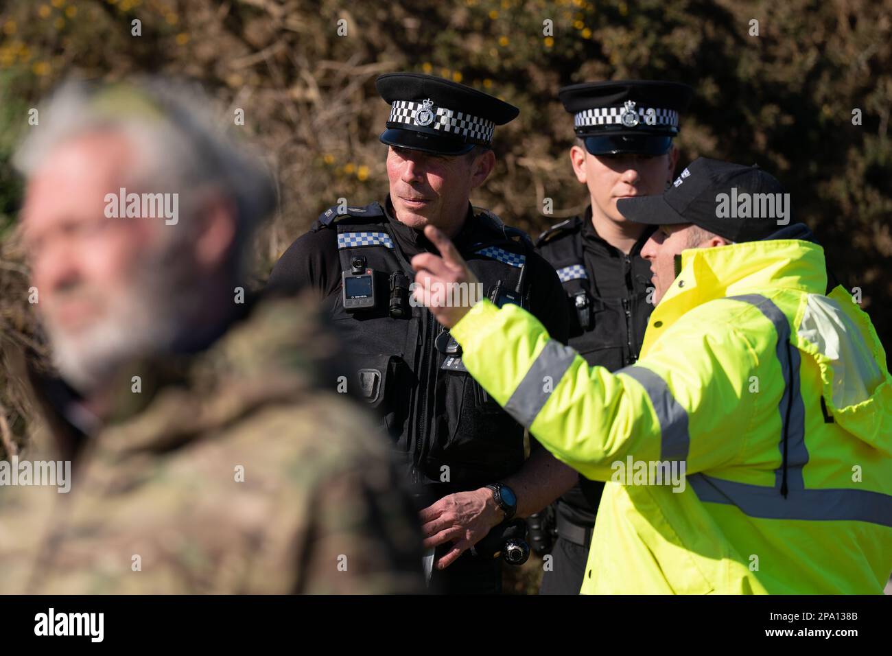 Police on the scene as the house of local resident Sue (surname not ...