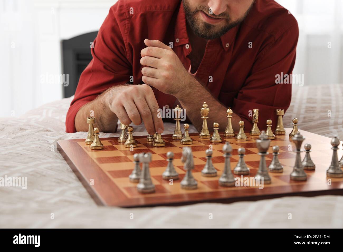 Man playing chess alone hi-res stock photography and images - Alamy
