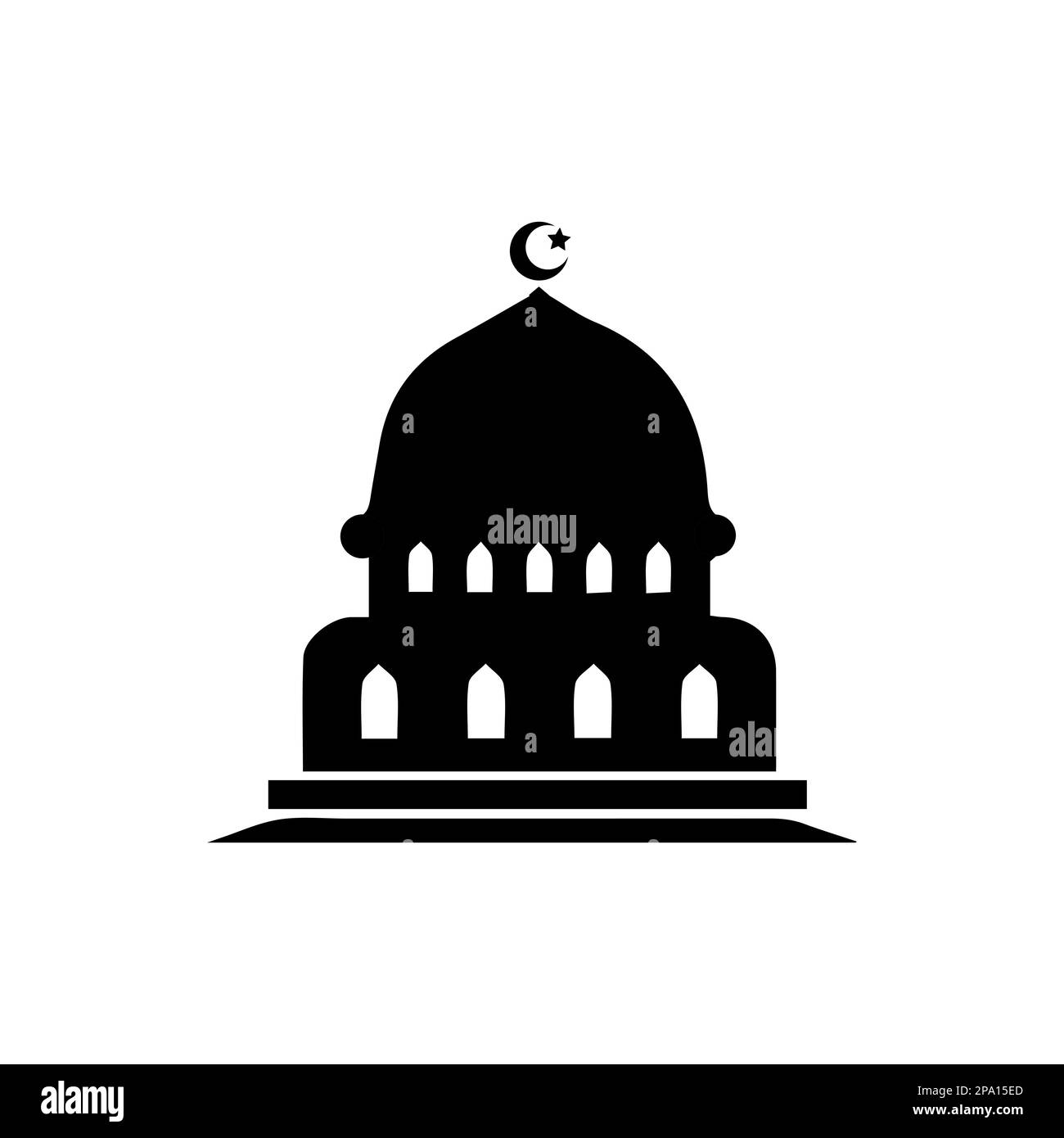 Mosque simple icon, islamic worship place, muslim symbols, vector ...