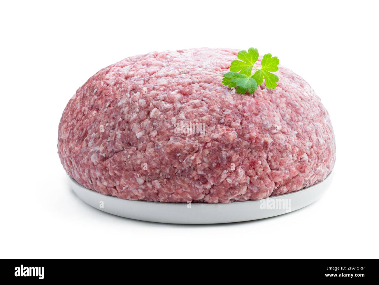 Pork and beef raw mince isolated on white Stock Photo - Alamy
