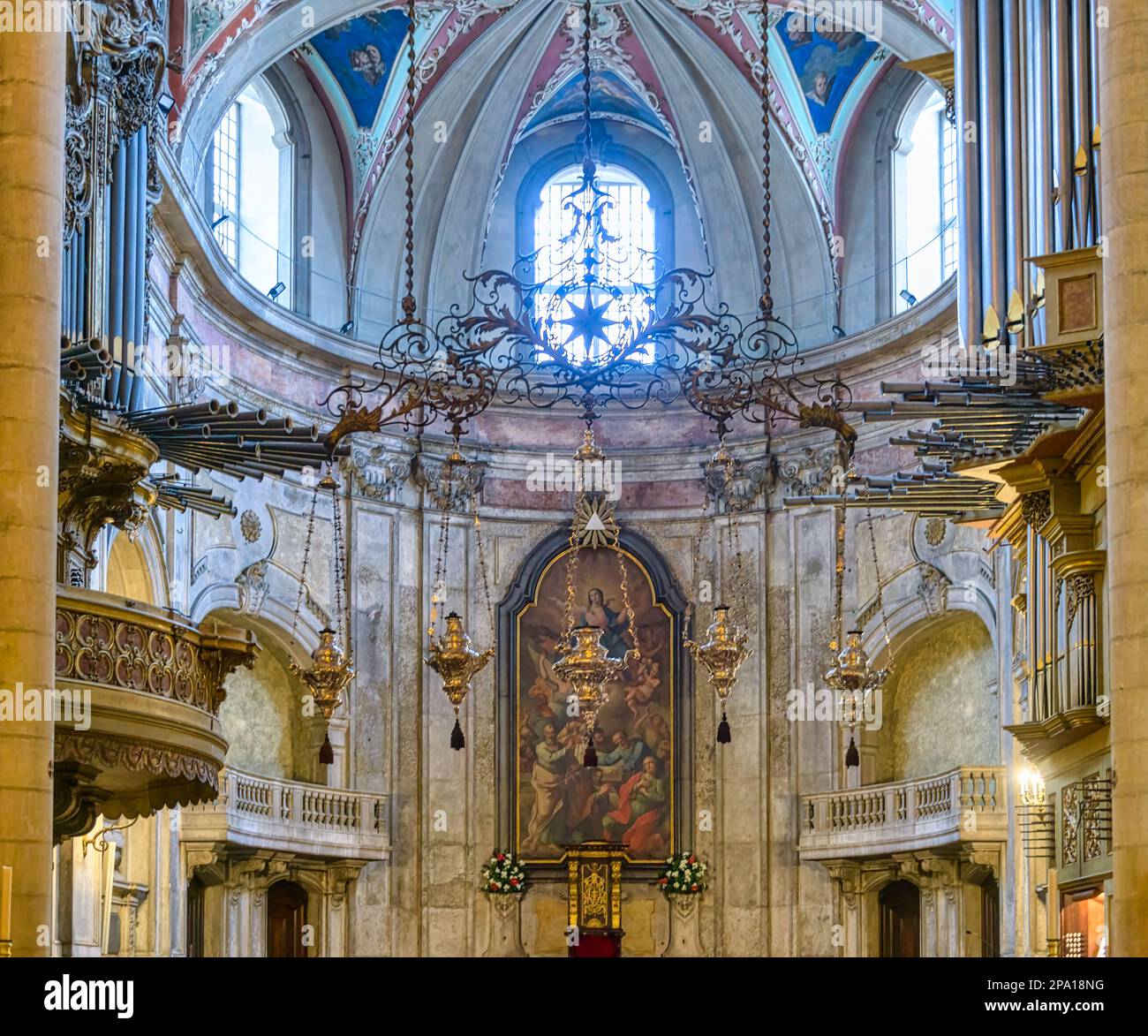 Interior feature in the Lisbon Cathedral, Portugal Stock Photo - Alamy