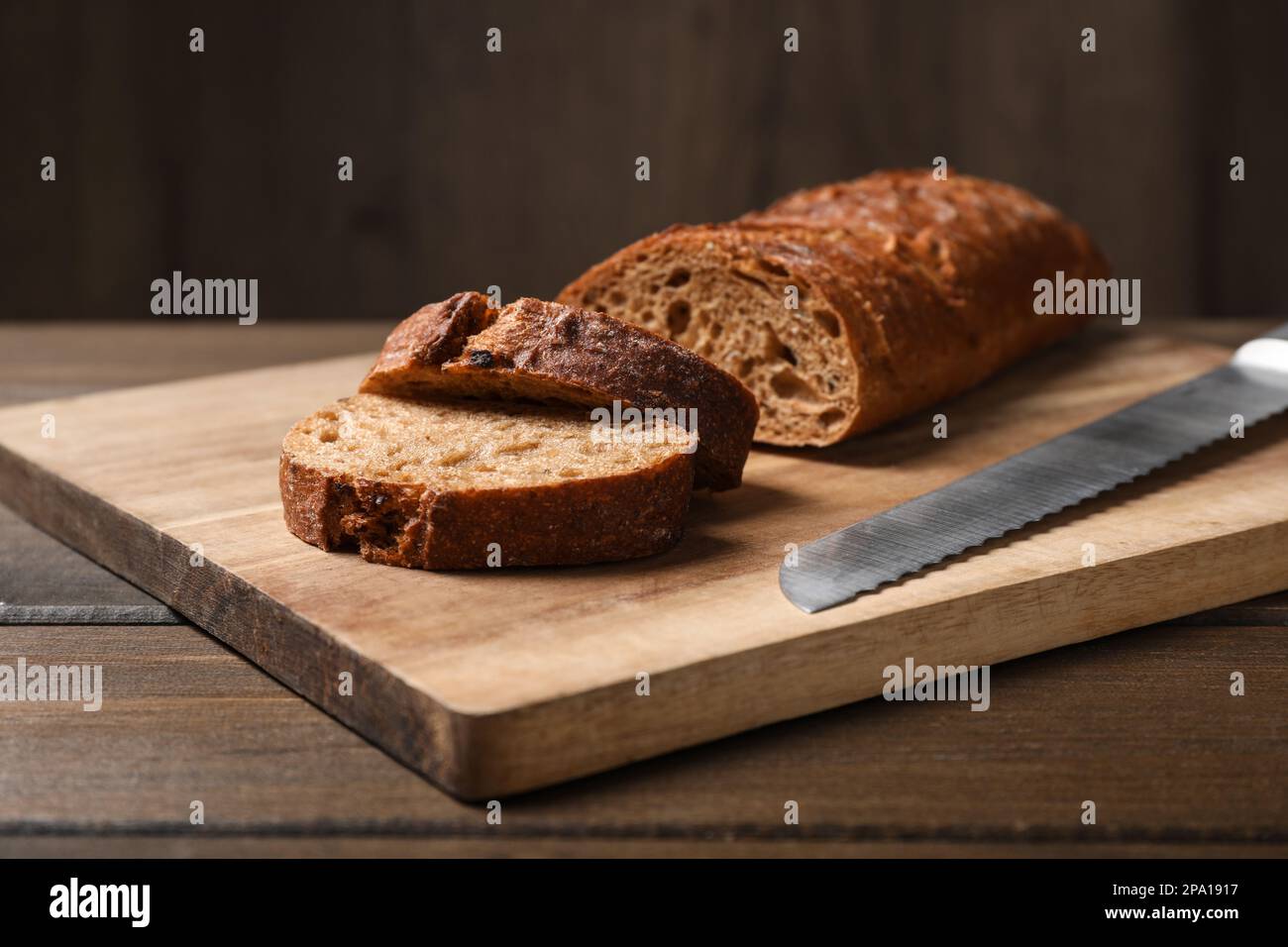 Cut baguette loaf rye hi-res stock photography and images - Alamy