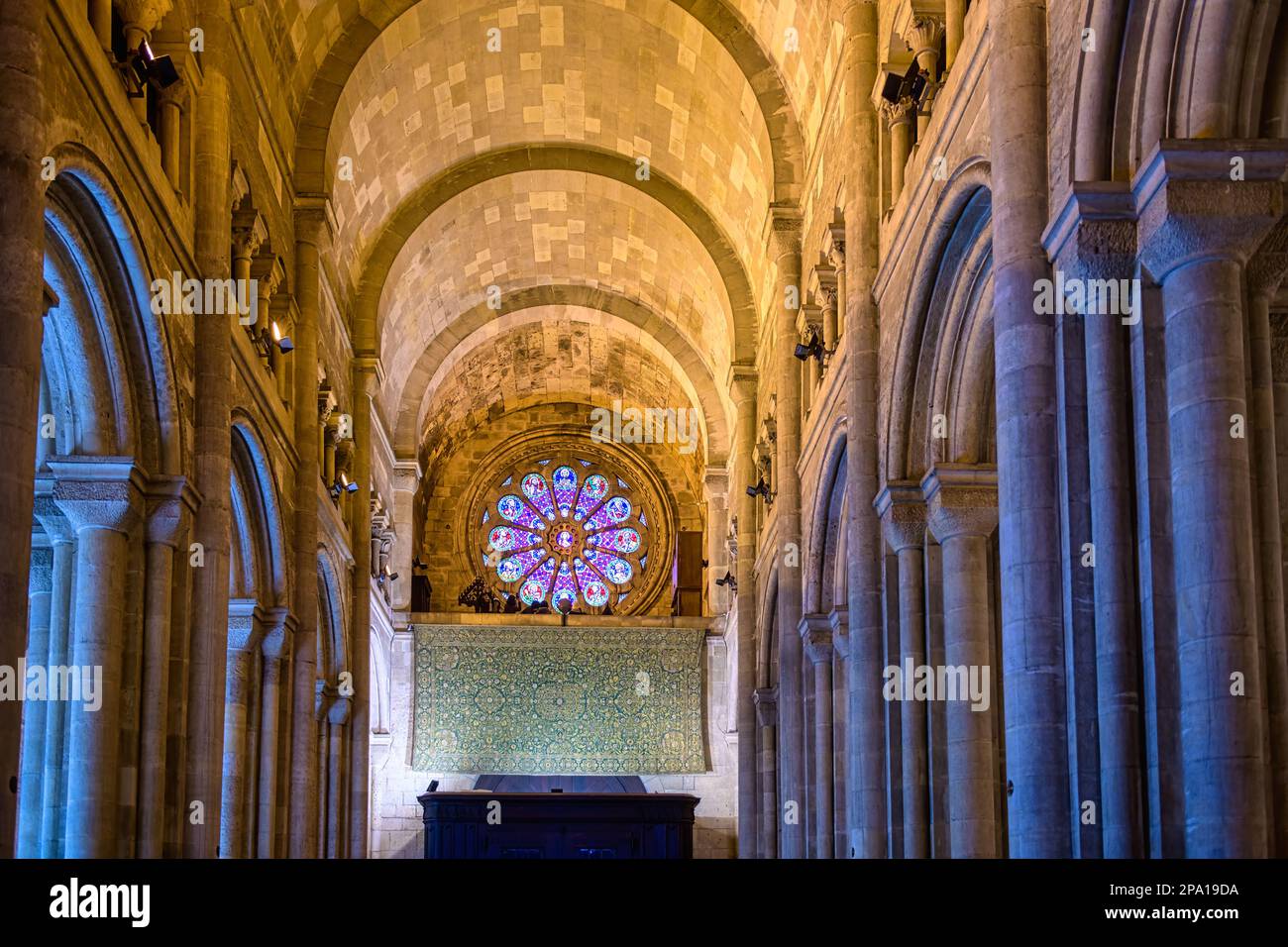Lisbon Cathedral Interior Detail, Portugal Stock Photo - Alamy