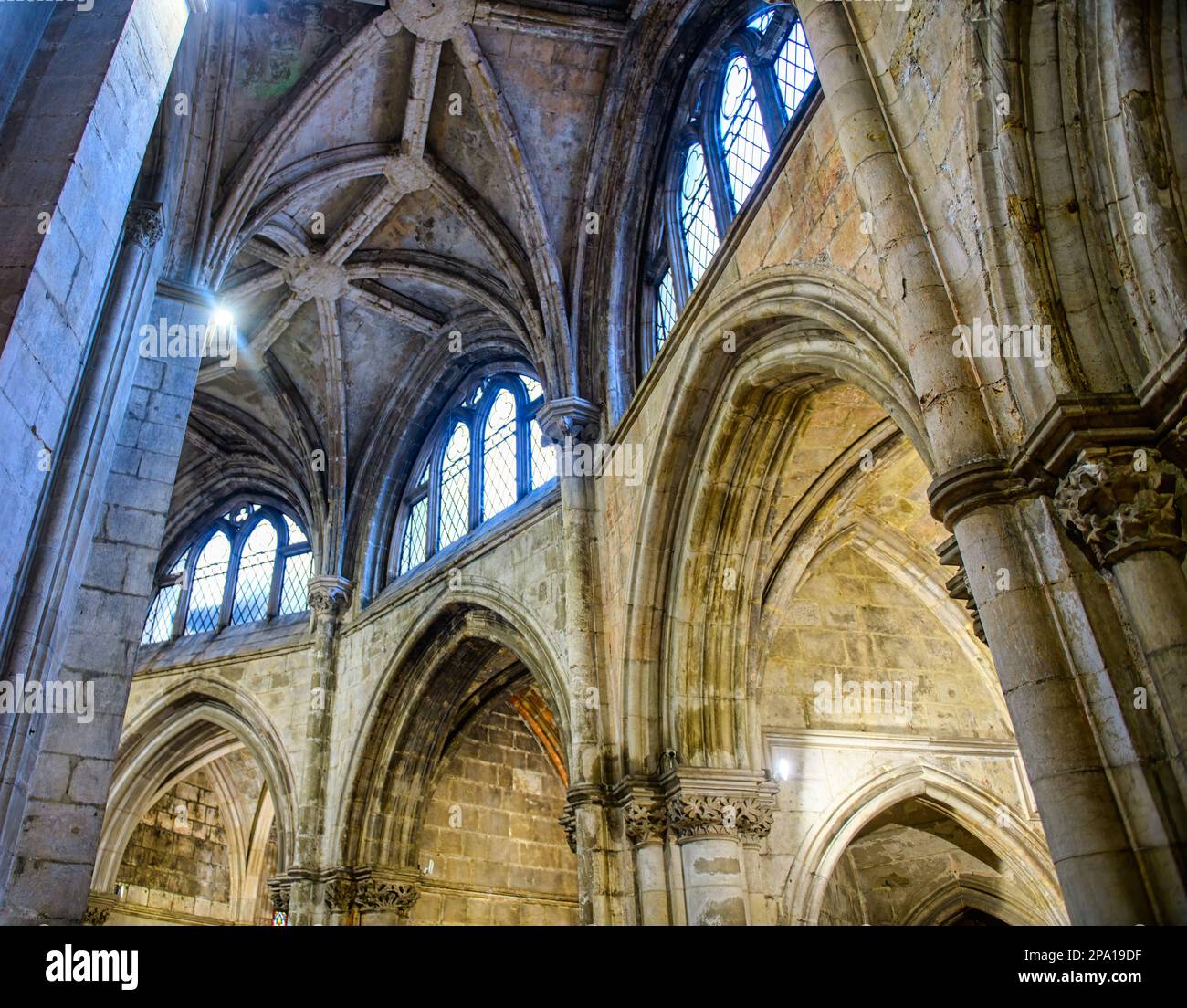 Lisbon Cathedral Interior Detail, Portugal Stock Photo - Alamy