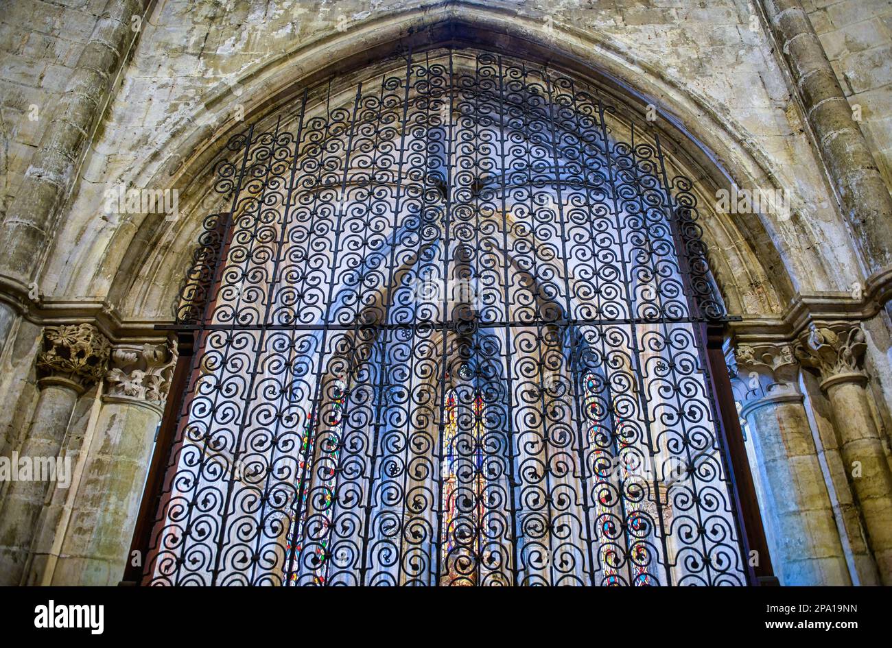 Lisbon Cathedral Interior Detail, Portugal Stock Photo - Alamy