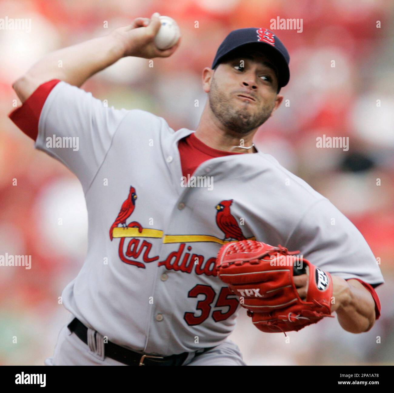 St. Louis Cardinals starter Joel Pineiro pitches against the Cincinnati ...