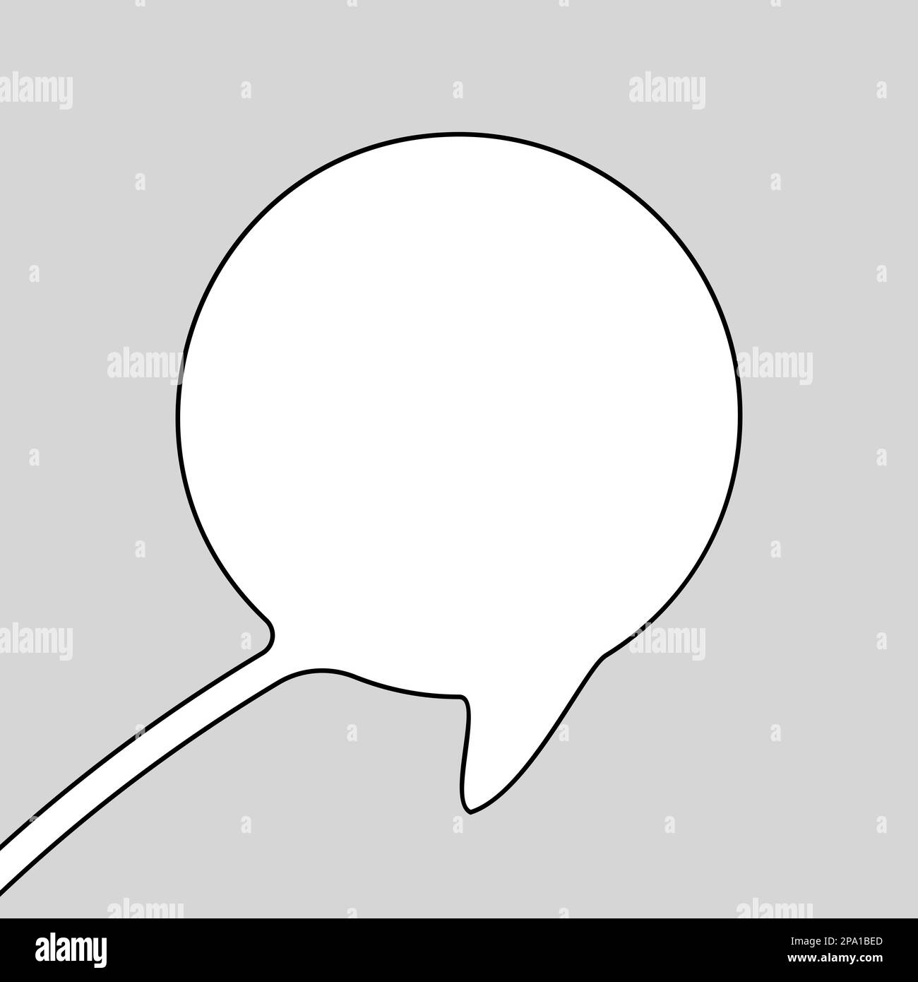 Continuous line drawing of round speech bubble, Vector minimalistic ...
