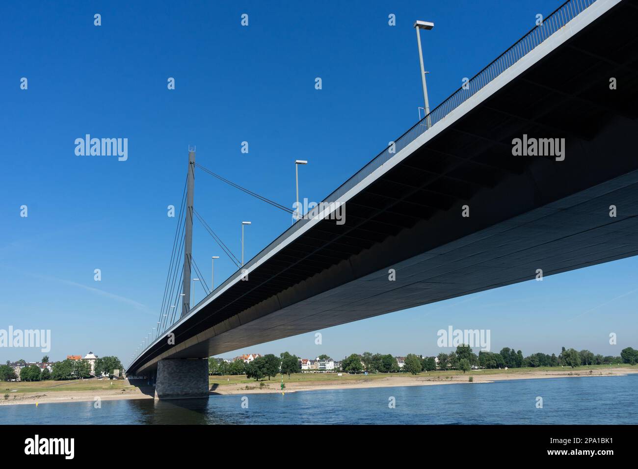DUESSELDORF, GERMANY. 27 May, 2020. The Rhine river in Duesseldorf ...