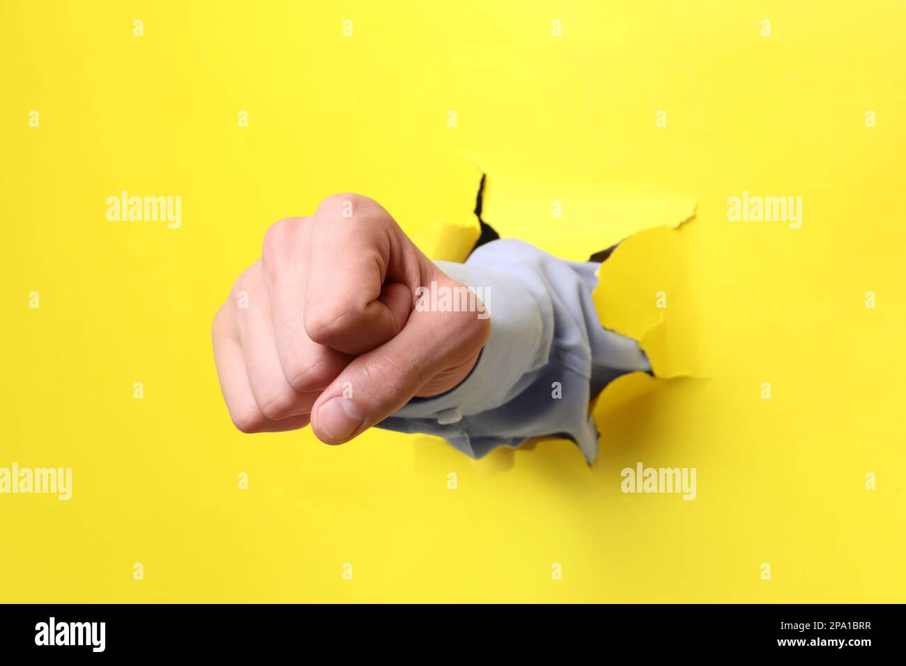 Businessman breaking the wall to freedom hi-res stock photography and ...