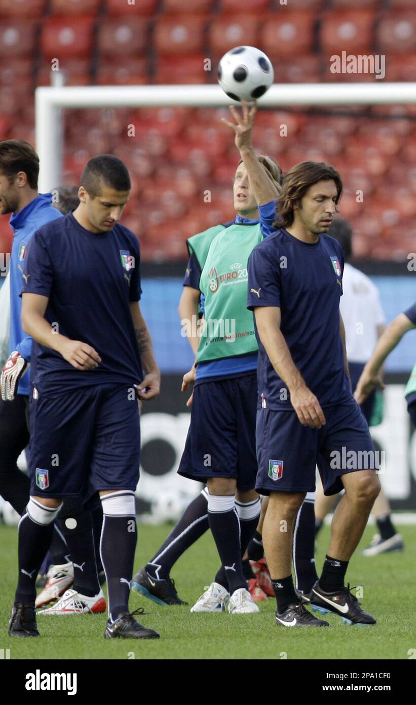 From left, Alessandro Gamberini, Massimo Ambrosini and Andrea Pirlo ...