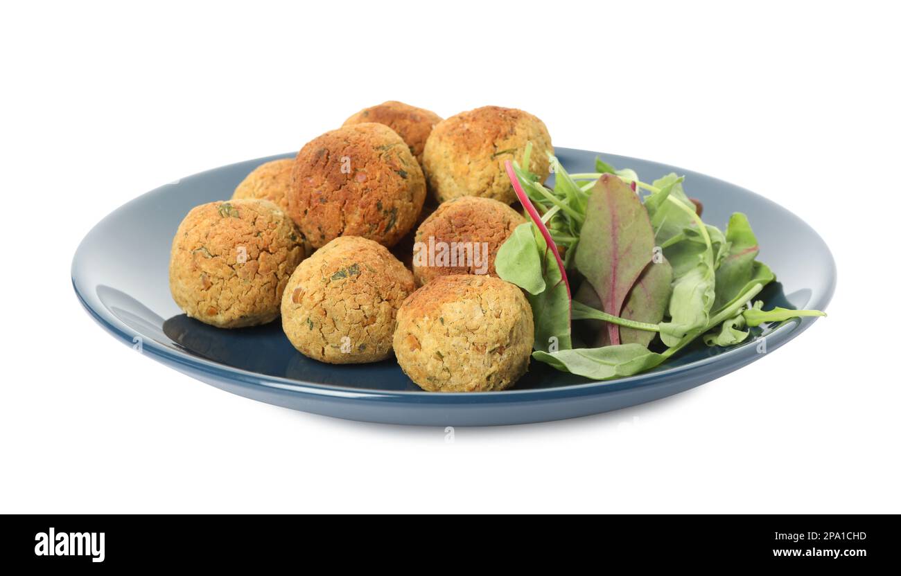 Plate delicious falafel dish Cut Out Stock Images & Pictures - Alamy