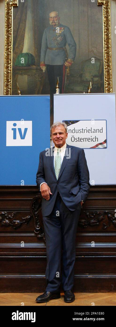 Der wiedergewaehlte Praesident der Industriellenvereinigung Veit Sorger ...