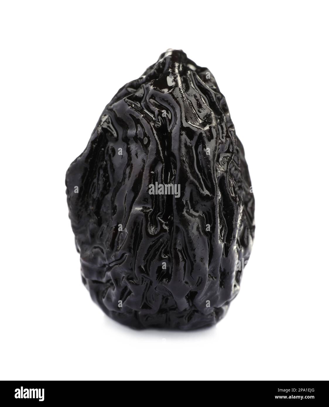 One sweet dried prune isolated on white Stock Photo - Alamy