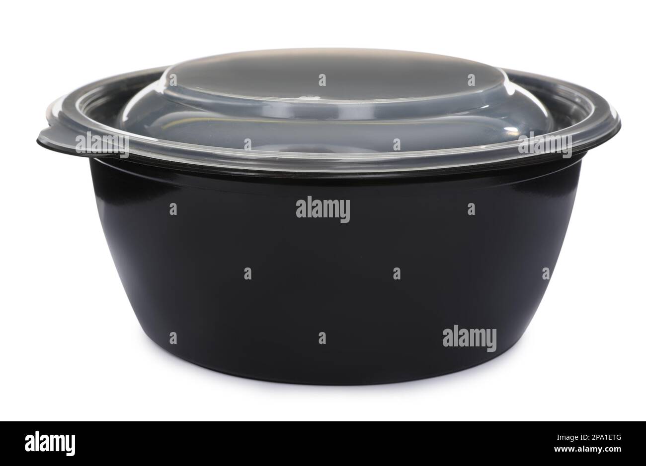 Empty plastic bowl isolated on white. Container for food Stock Photo ...