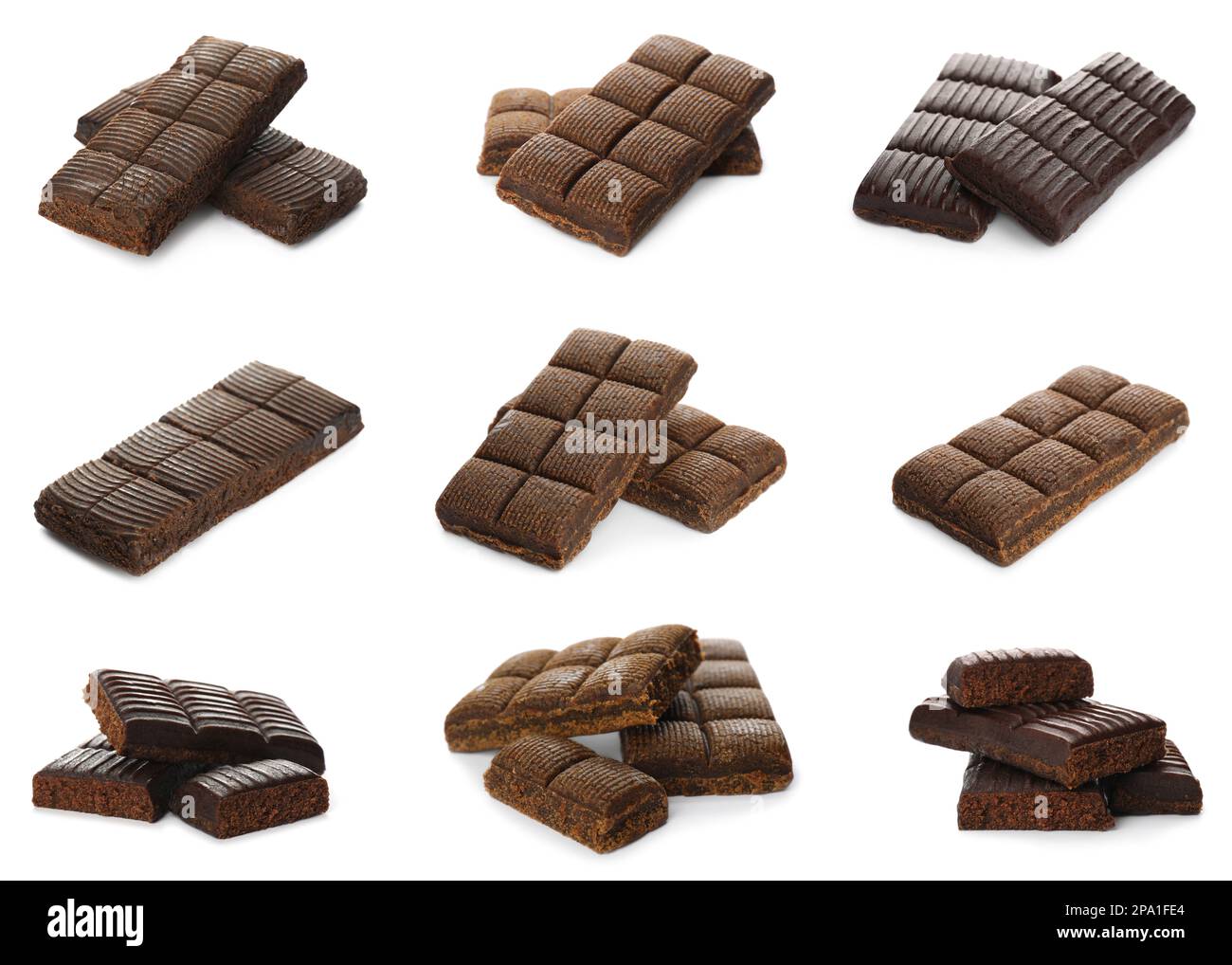 Set with hematogen bars on white background Stock Photo - Alamy