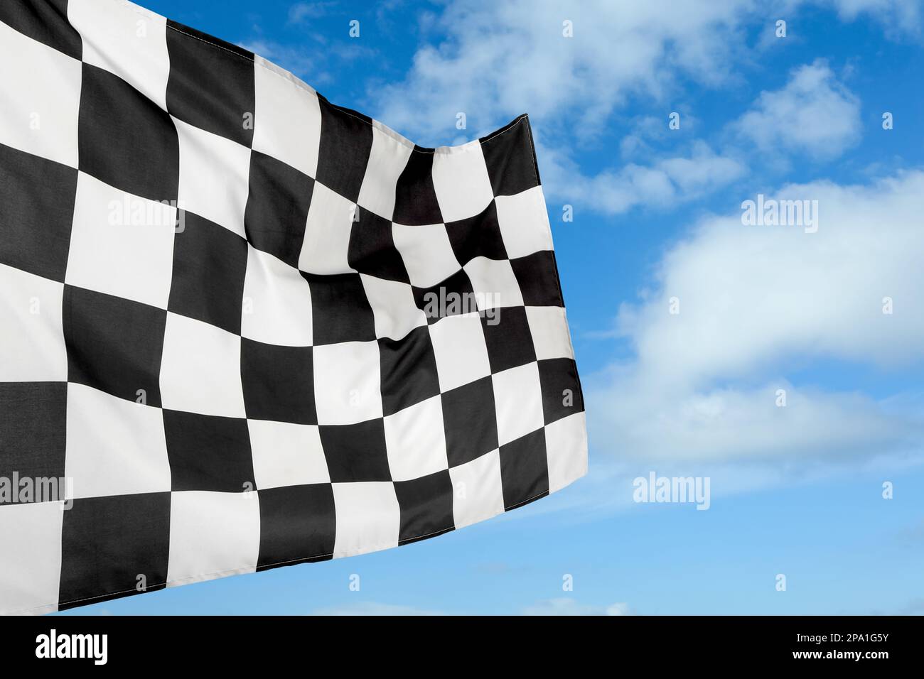 Racing checkered flag crossed hi-res stock photography and images - Alamy
