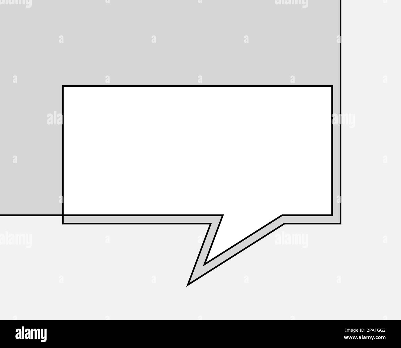 One line drawing of speech bubble, Black and white vector minimalistic ...