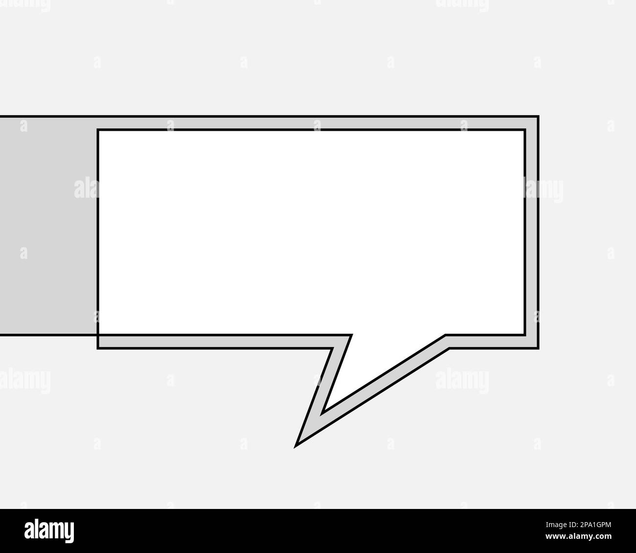 One line drawing of speech bubble, Black and white vector minimalistic ...