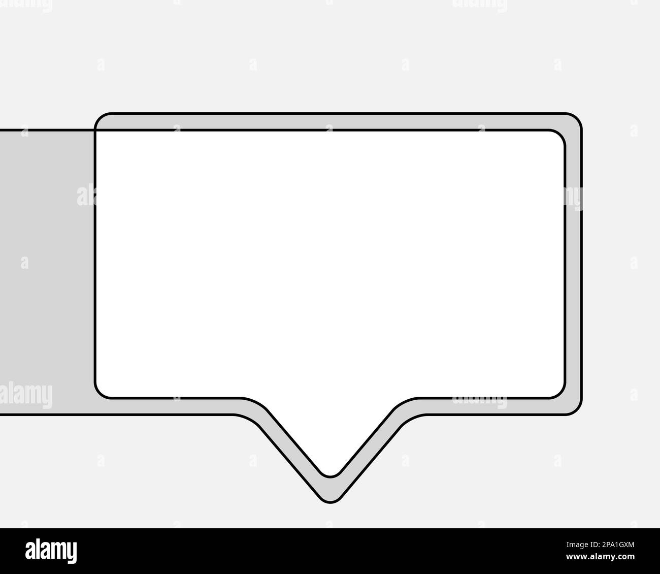 One line drawing of speech bubble, Black and white vector minimalistic ...