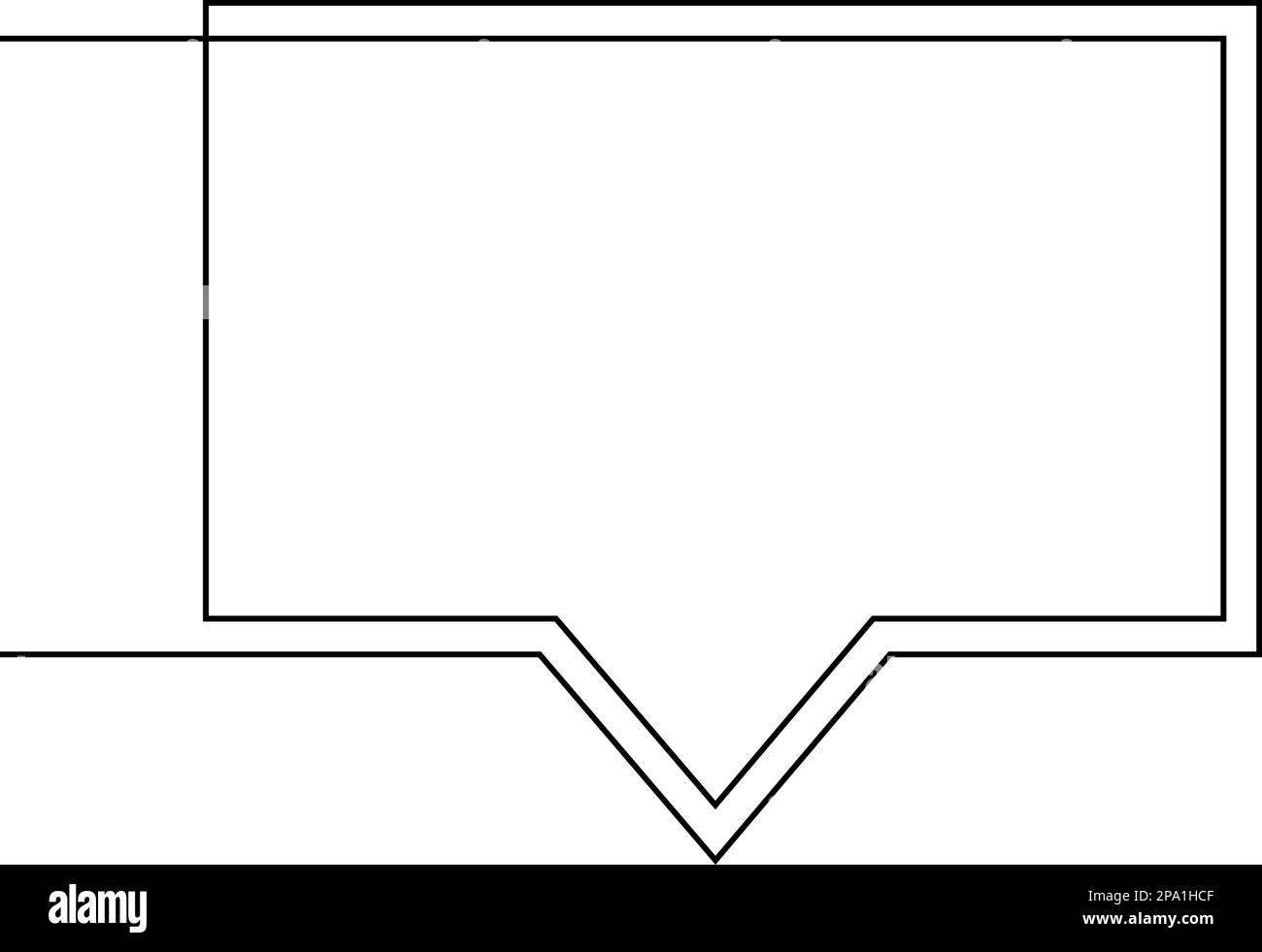 One line drawing of speech bubble, Black and white vector minimalistic ...