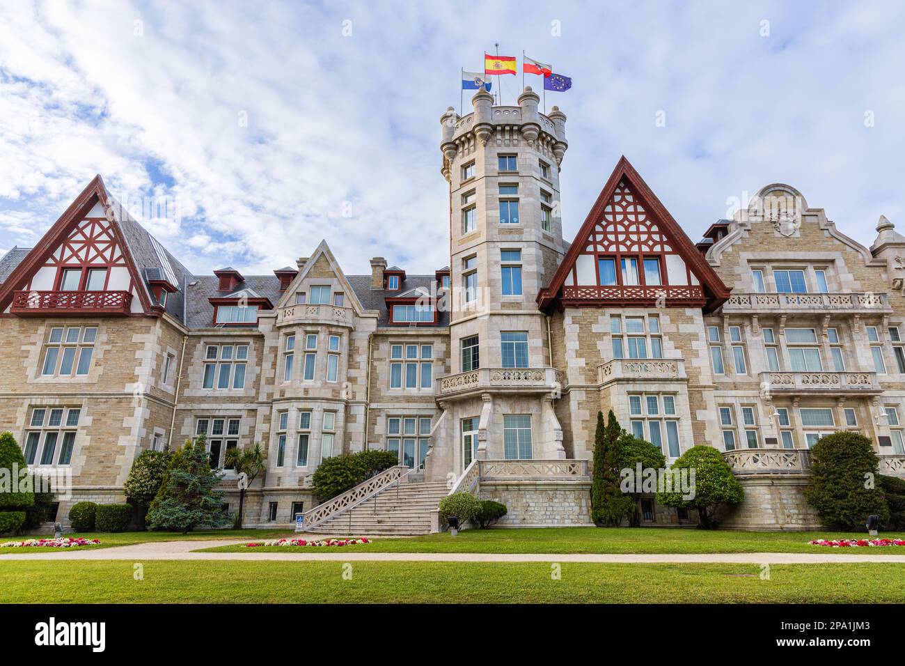 Exterior of Palacio de la Magdalena, historical monument and eclectic ...