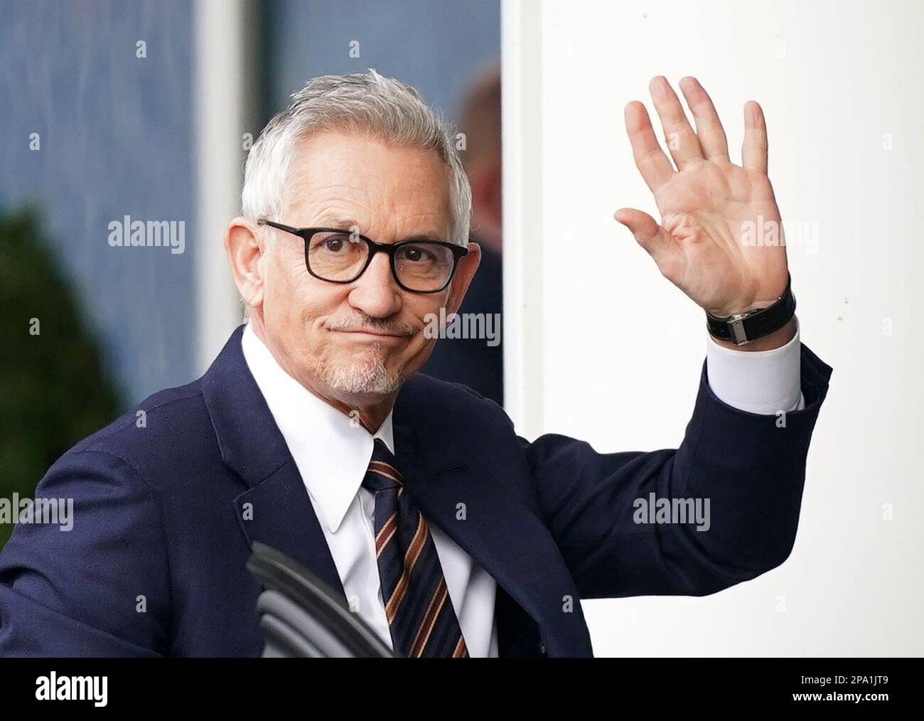 Gary Lineker arriving ahead of the Premier League match at the King ...