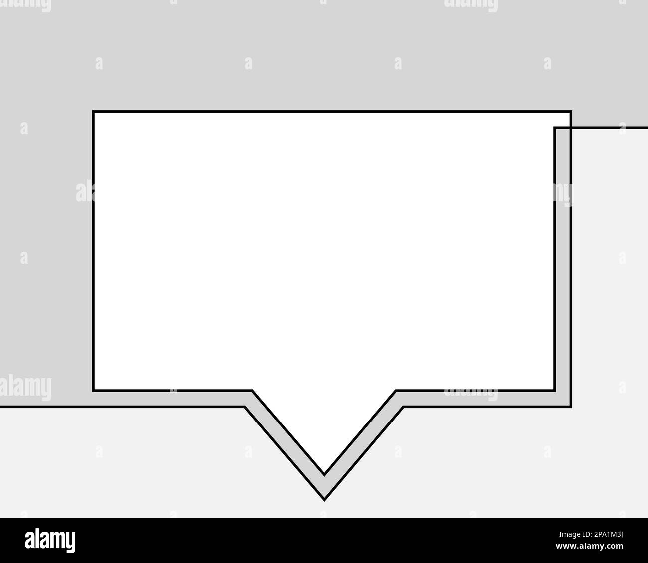 One line drawing of speech bubble, Black and white vector minimalistic ...