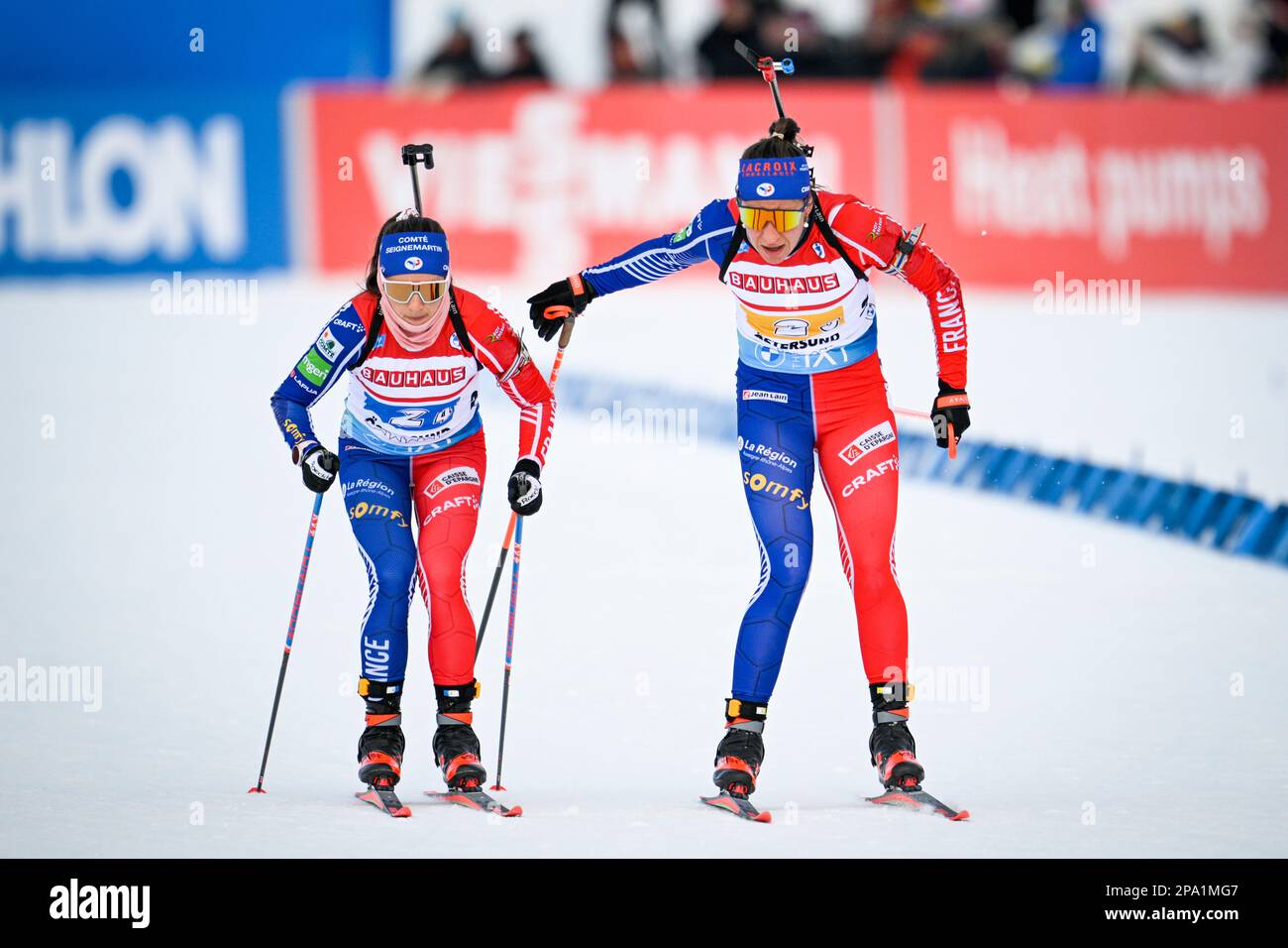 ÖSTERSUND 20230311France's Caroline Colombo (right) switches to Anais ...